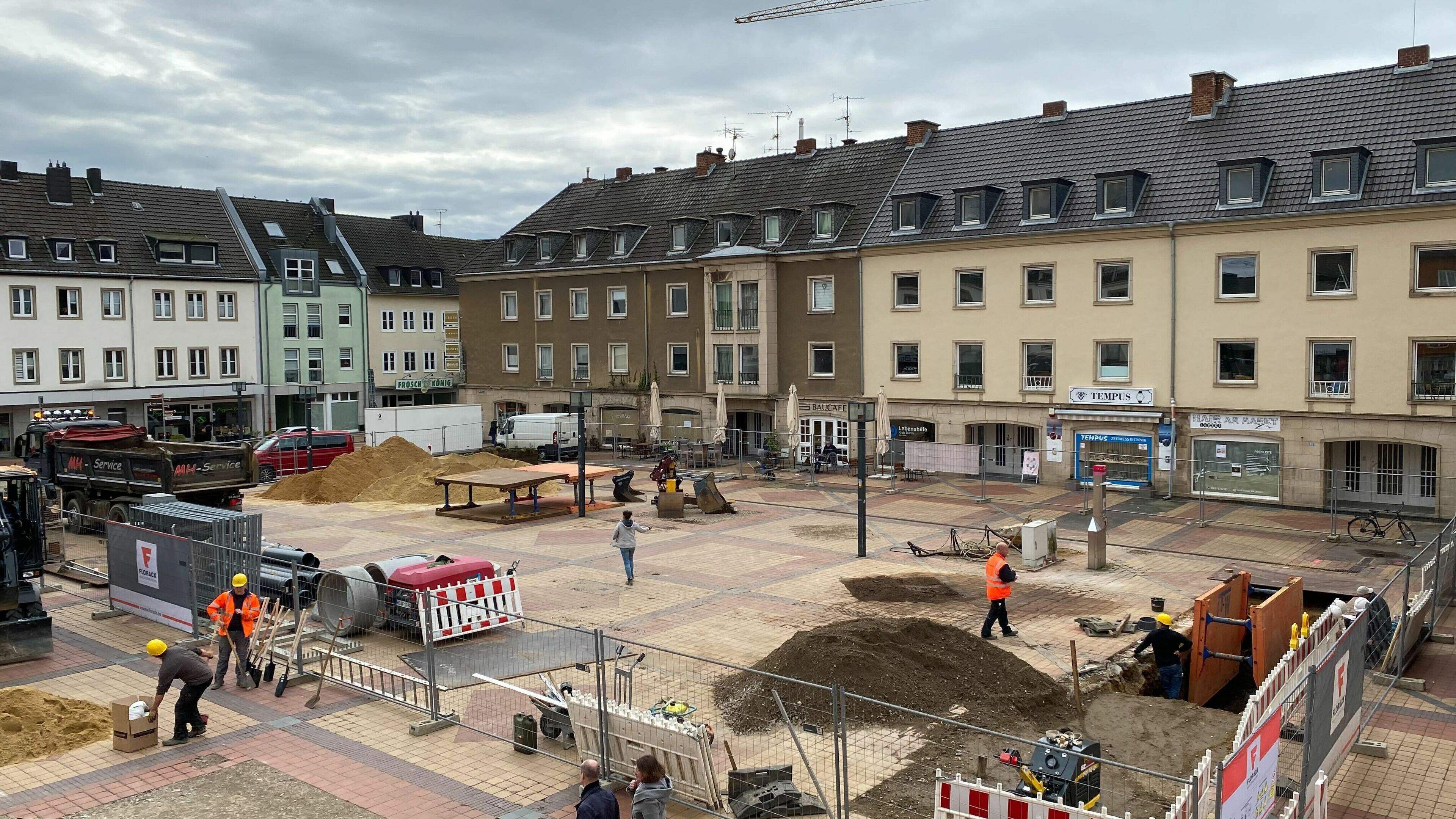 Bauarbeiten am Jülicher Markt sind in vollem Gange | Aachener Zeitung